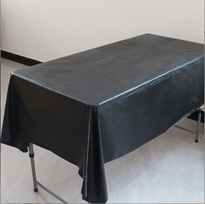 Premium Disposable Plastic Tablecloth Decorative Rectangle Table Cover ...
