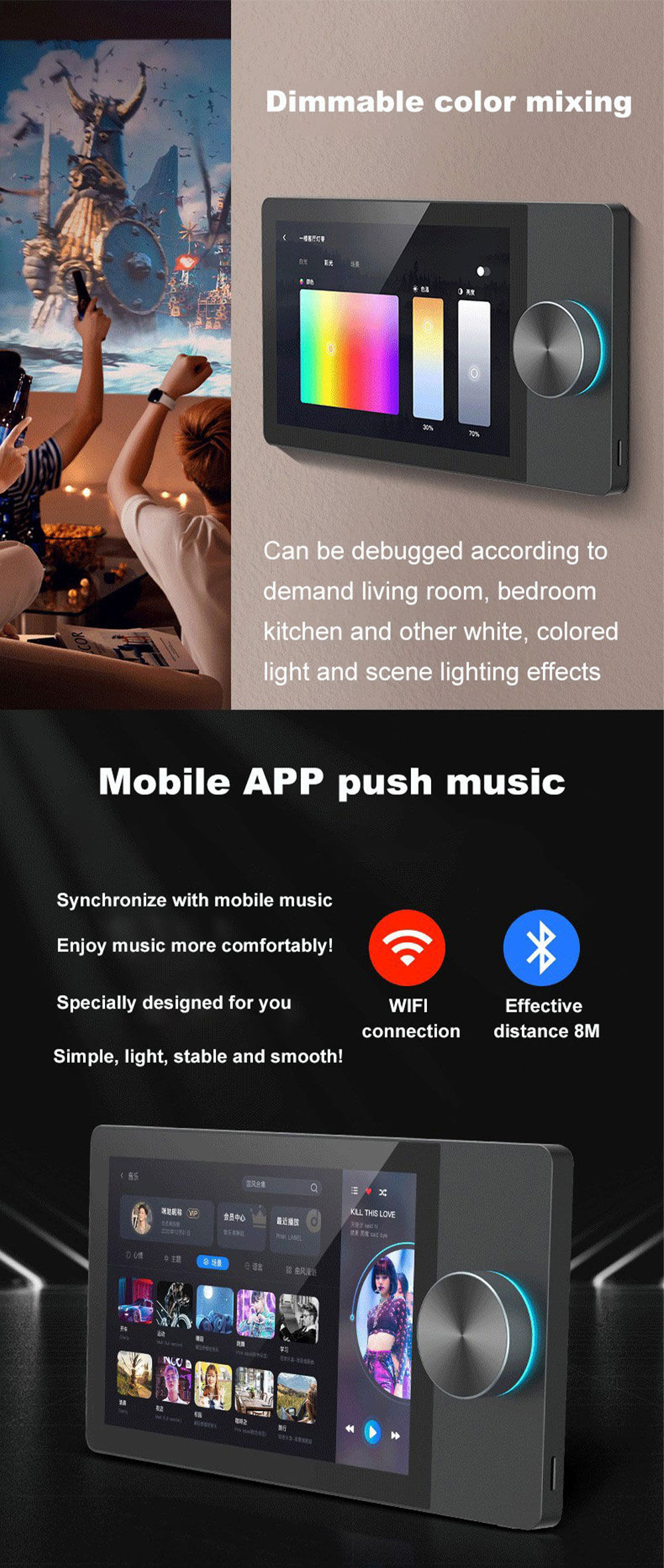 Buy Wholesale China Smart Home System 8-inch Wifi Multi-function Music ...