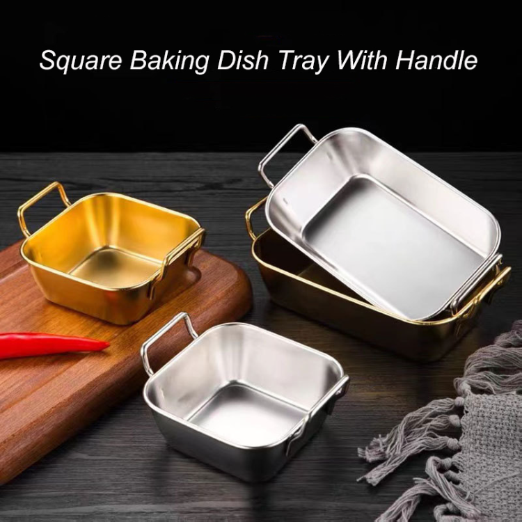 Buy Wholesale China Square Snack Plate Stainless Steel Serving Square ...