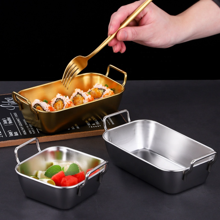 Buy Wholesale China Square Snack Plate Stainless Steel Serving Square ...