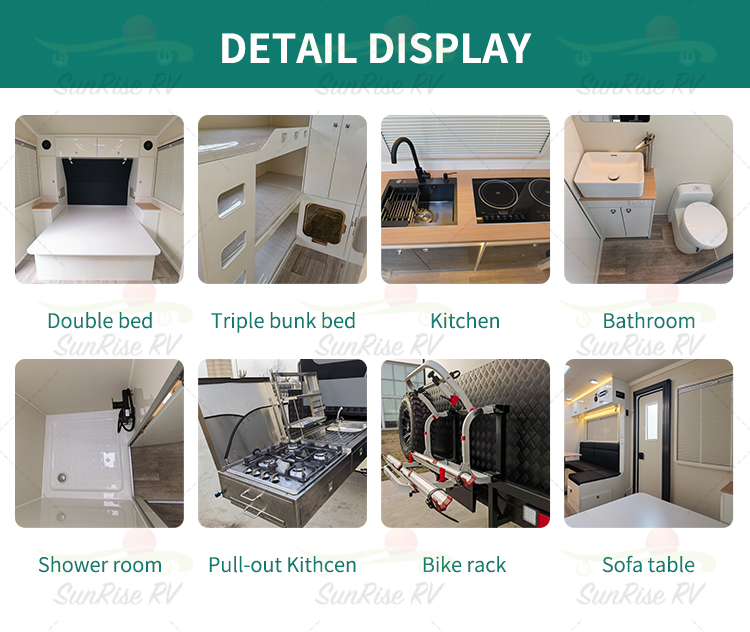 Sunrise Rv Offroad Travel Car Trailers Rv Camper Double Axle Camper Caravan Off Road Family ...