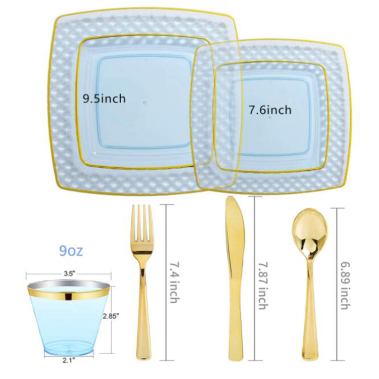 Buy Wholesale China 25pcs Plastic Picnic Cup And Plates Plastic Plates ...