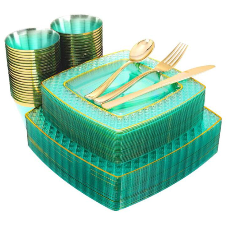 Buy Wholesale China 25pcs Plastic Picnic Cup And Plates Plastic Plates ...