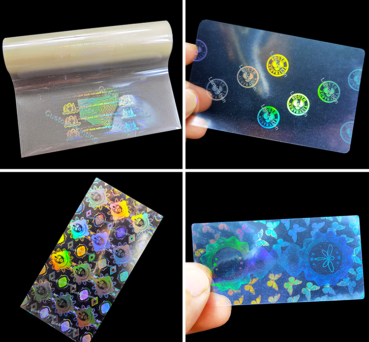 Custom Logo Hologram 3d Holographic Foil Transparent Overlay Security Thread Voucher Big ...