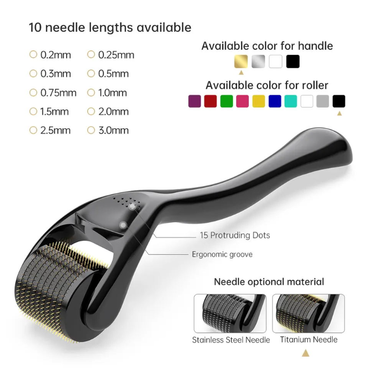 Buy Wholesale China Derma Roller For Hair & Beard Growth Microneedling ...