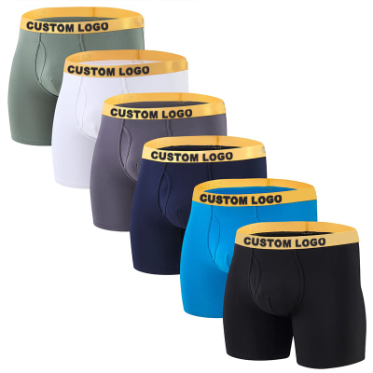 Custom Logo Underwear For Man Black Breathable Quick Dry Sports ...