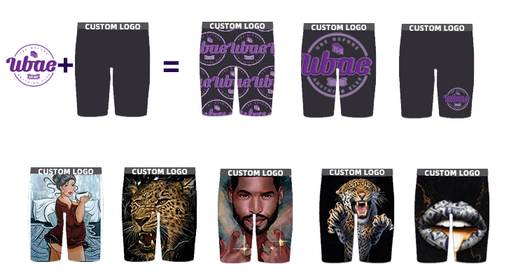 Custom Logo Underwear For Man Black Breathable Quick Dry Sports ...