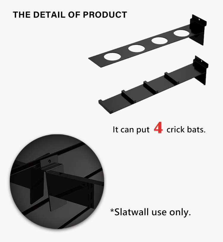 Buy China Wholesale Custom Metal Cricket Bat Rack Hook For Slat Wall ...