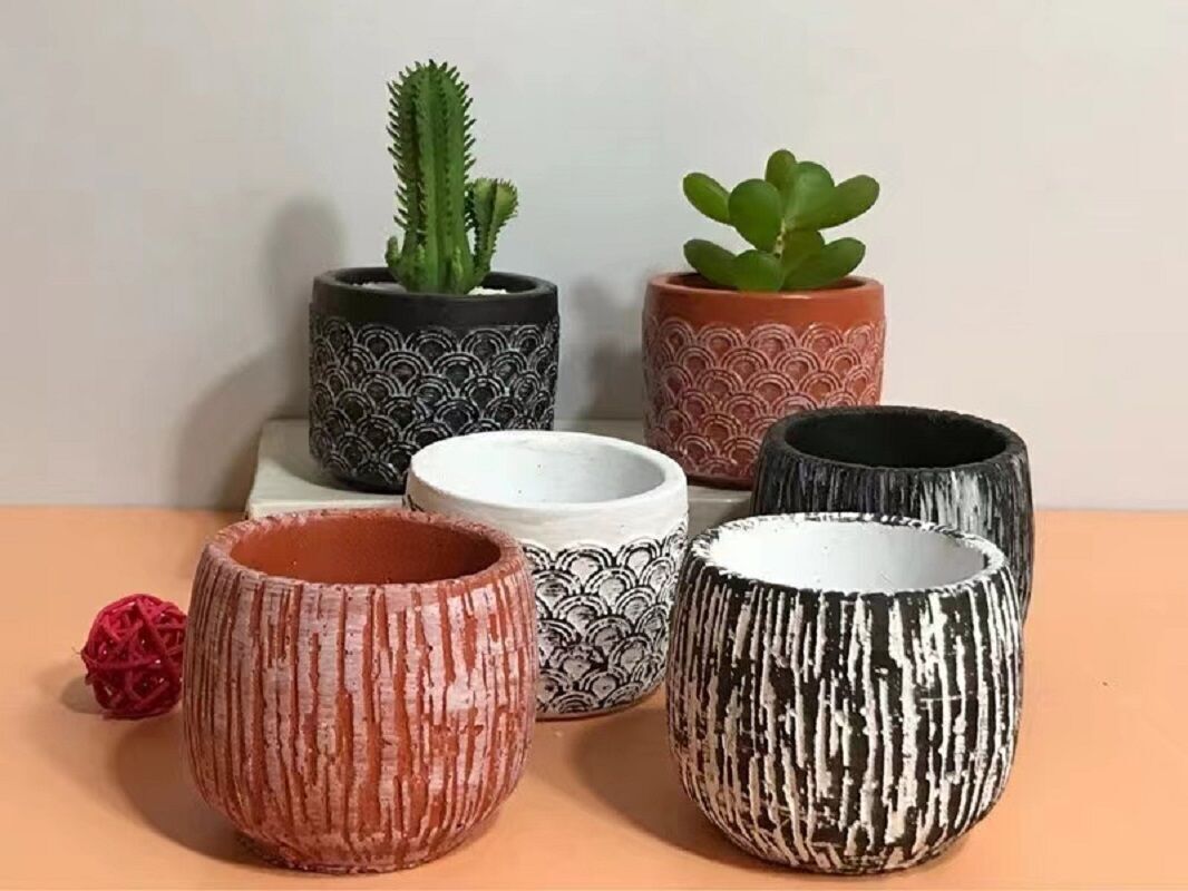 Buy Wholesale China Cement Plant Pot, Flower Pot With Unique Pattern ...