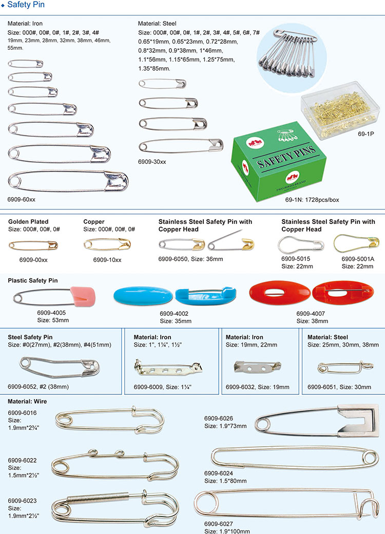 Wholesale Fashion 4# Nickel Safety Pins - China Wholesale Safety Pin ...