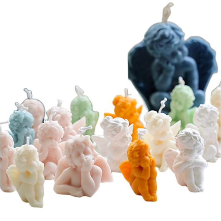 3d Little Angel Candle Molds Silicone Diy Angel Baby Candle Molds For Candle Making Aroma Soy ...
