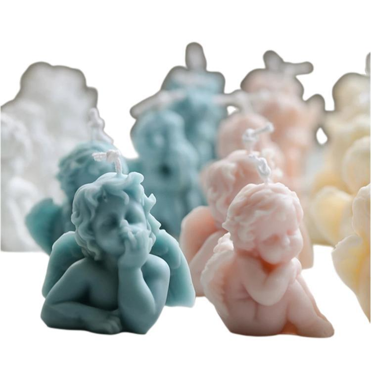 3d Little Angel Candle Molds Silicone Diy Angel Baby Candle Molds For Candle Making Aroma Soy ...