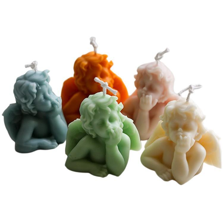 3d Little Angel Candle Molds Silicone Diy Angel Baby Candle Molds For ...