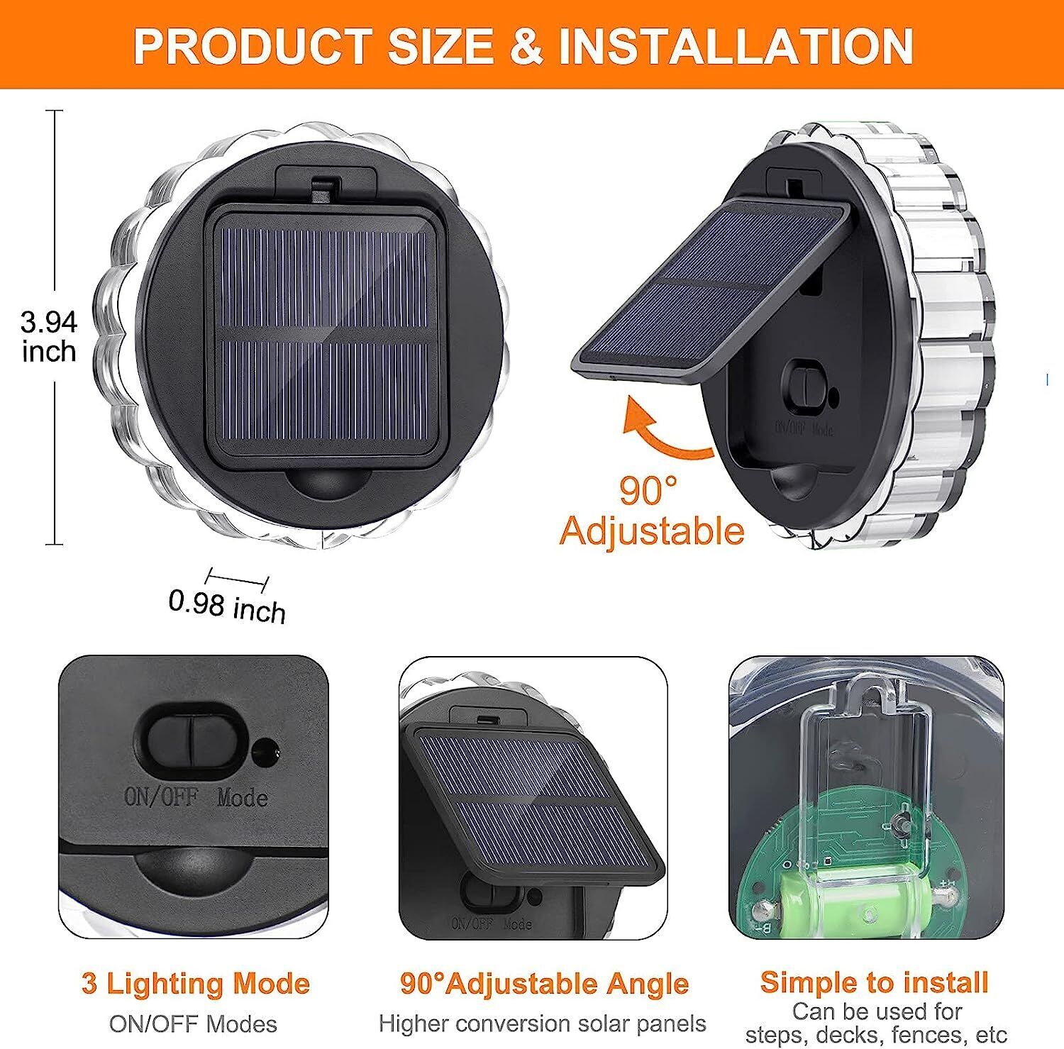 Buy Wholesale China Outdoor 3 Mode Dynamic Rotating Led Solar Deck Wall ...