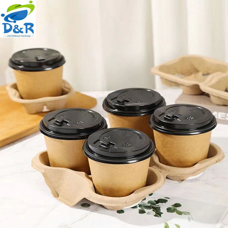 Buy Wholesale China Disposable Paper Cup Holder Tray/ Paper Pulp Cup ...