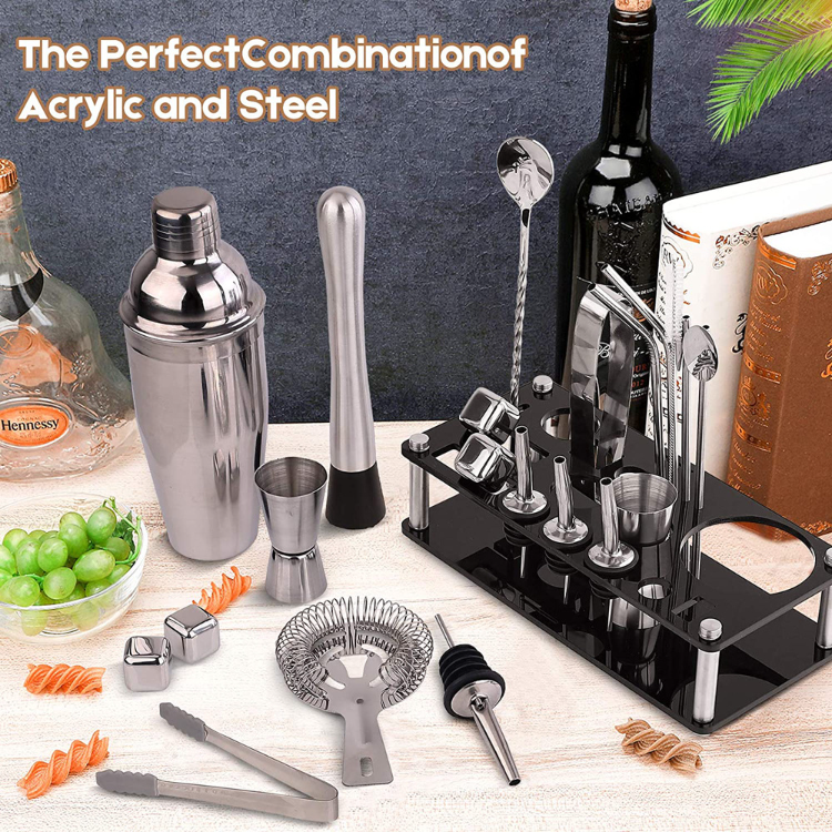 Barware Tools 23 Pcs Bartender Kit Stainless Steel Bar Accessories ...
