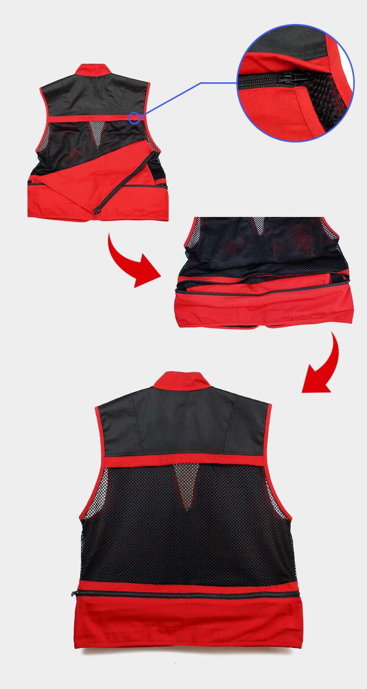 Fly Fishing Sleeveless Multi Pocket Utility Tactical Cargo Vest Nylon ...