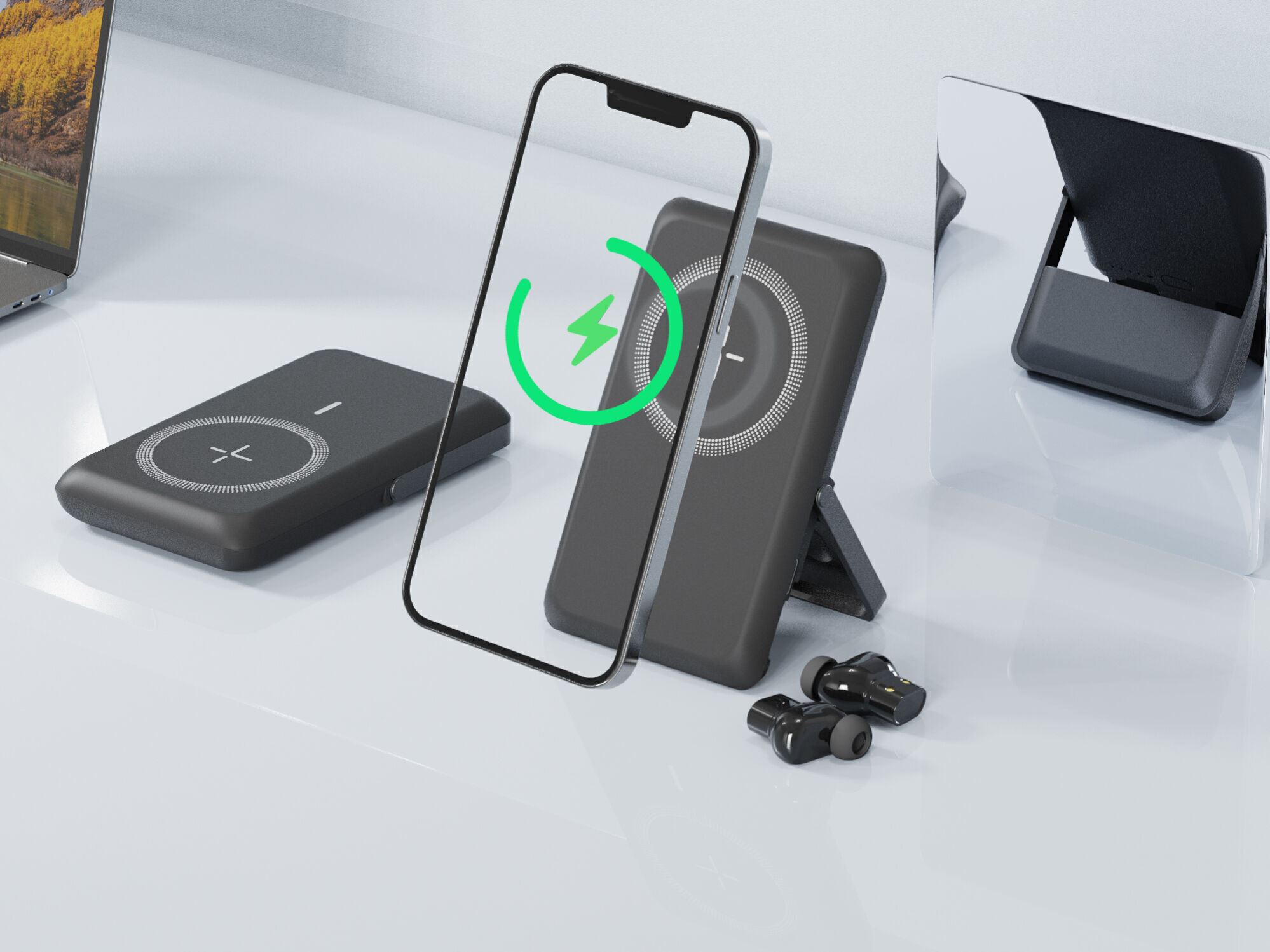 Bulk Buy China Wholesale Magnetic Wireless 5000mah Power Bank Stand ...