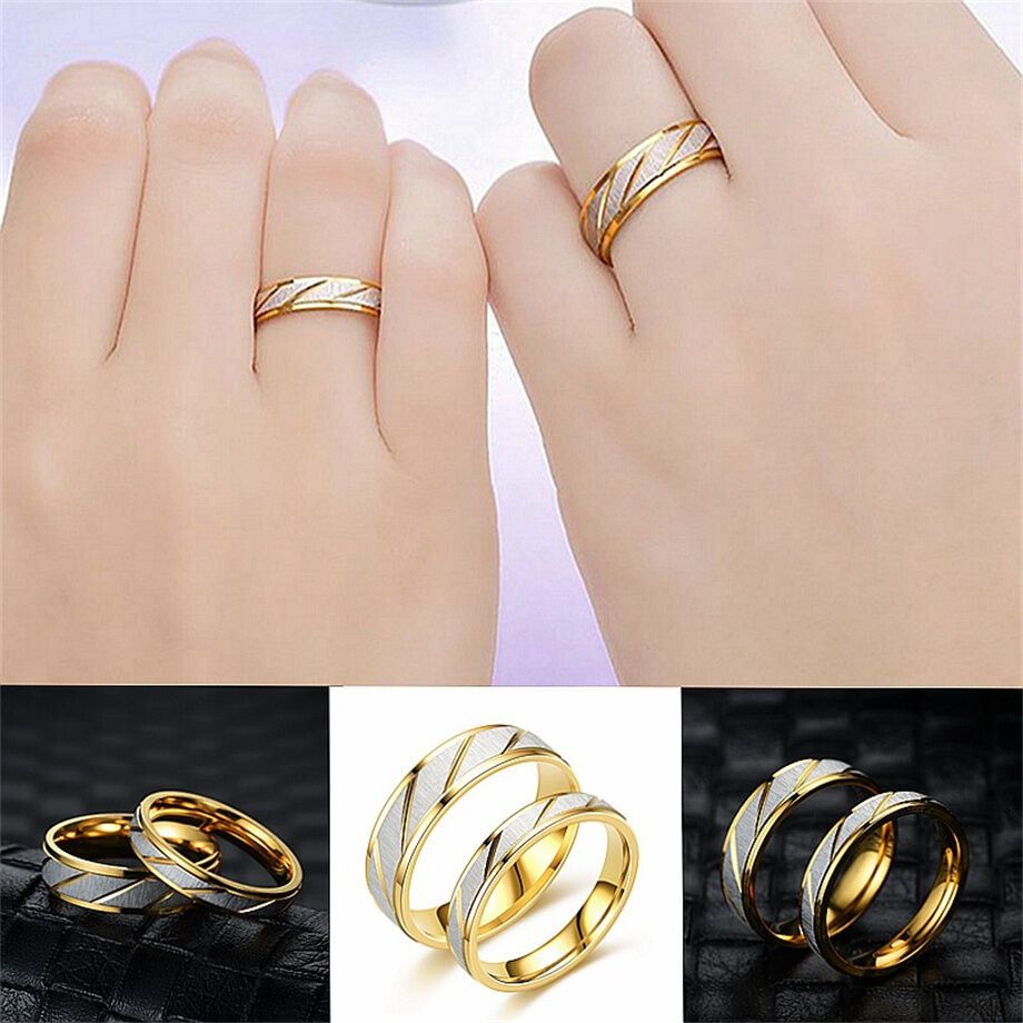 Bulk Buy China Wholesale New Trendy Gold Plated Stainless Steel Couple ...