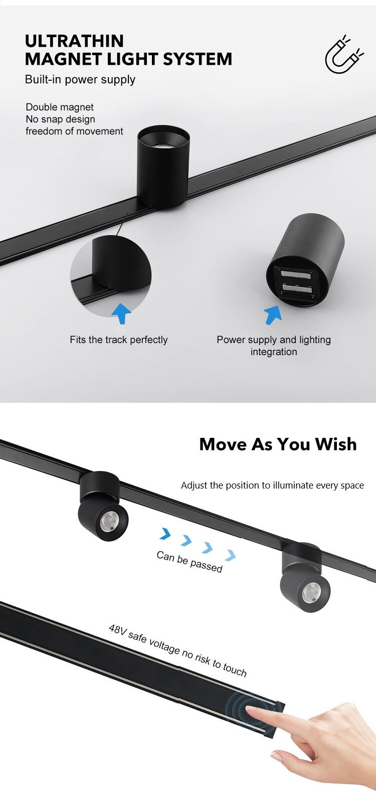 Buy Wholesale China Ultra Thin Magnetic Track Light ,customized ...