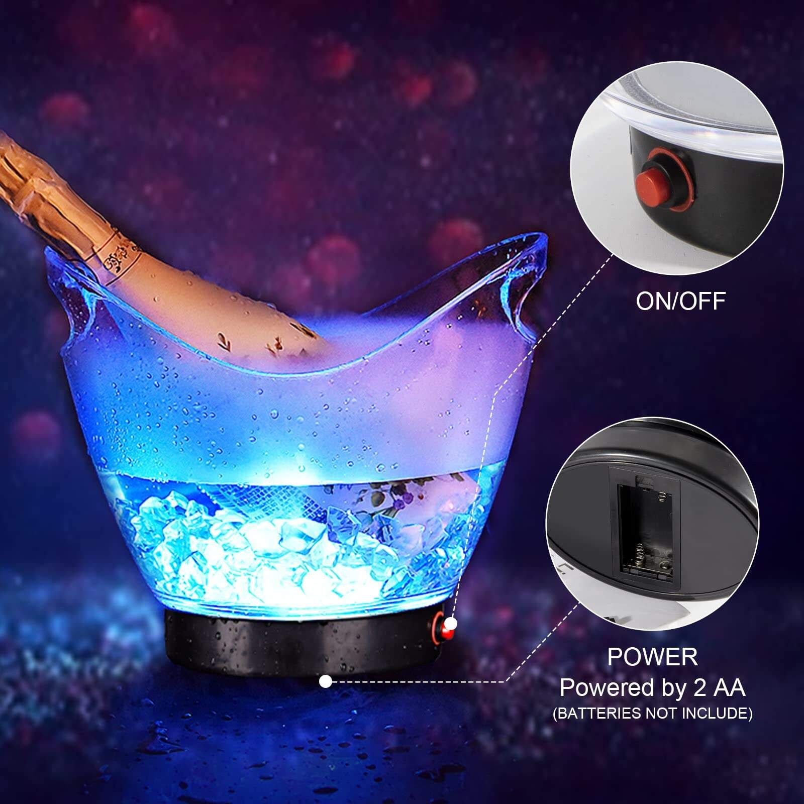 Glow In The Dark Party Cups Led Light Up Shot Glasses For Night Club ...