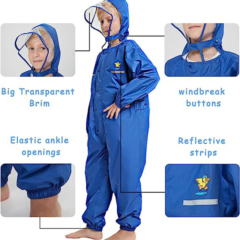 Buy Wholesale China Factory Kids Hooded Rainsuit Waterproof Coverall ...