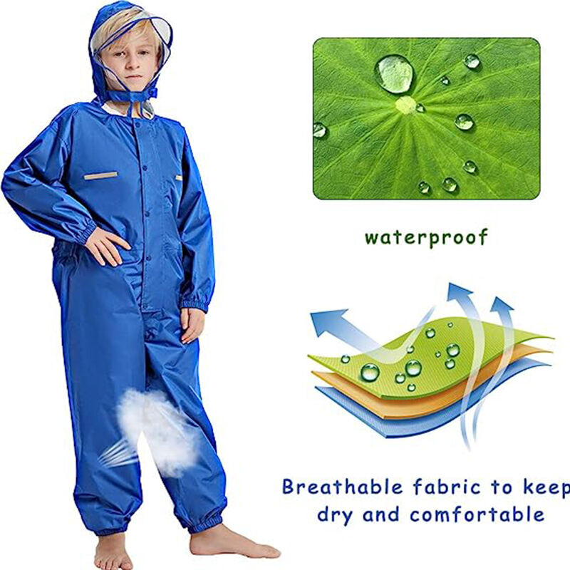 Buy Wholesale China Factory Kids Hooded Rainsuit Waterproof Coverall ...