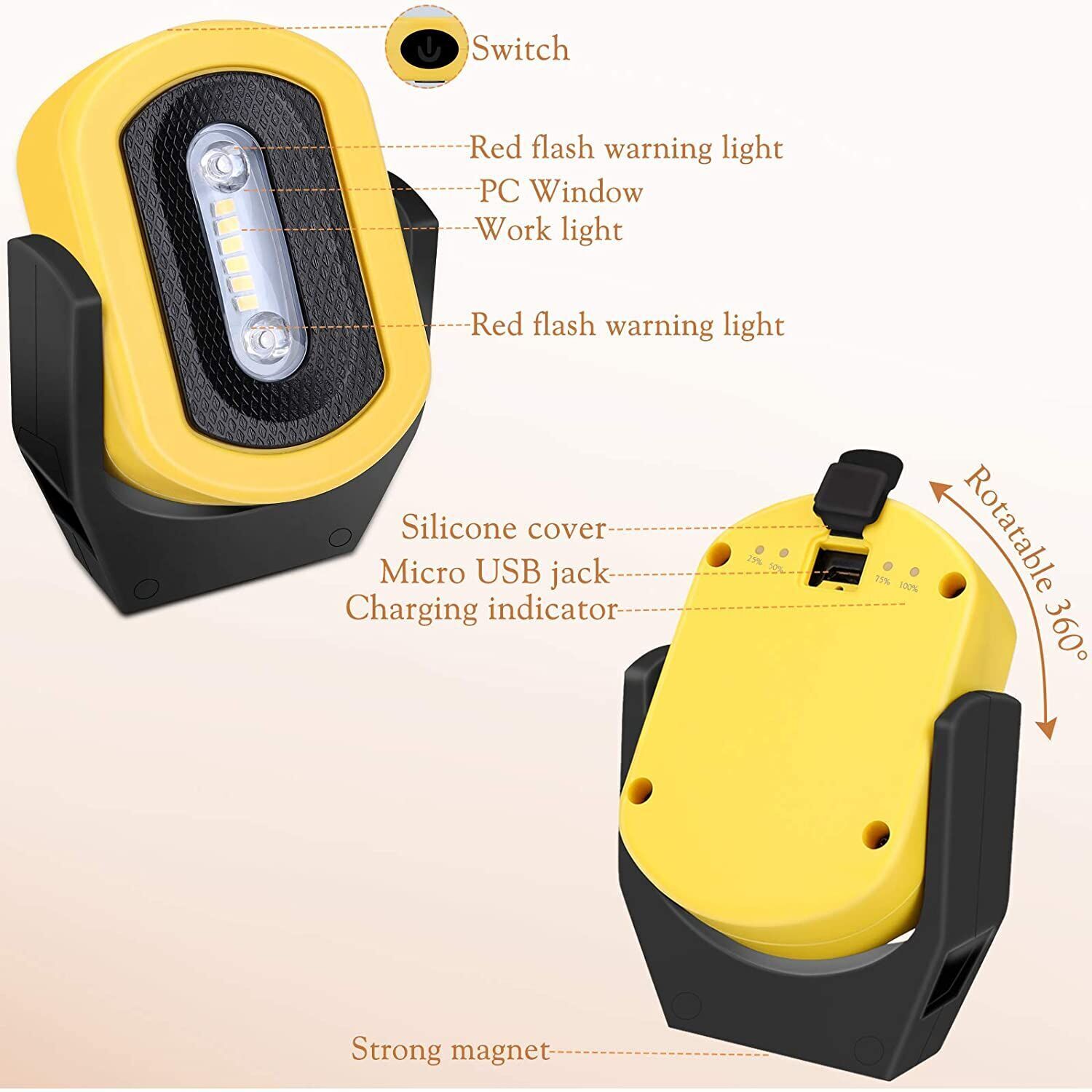 Buy Wholesale China Factory Price Led Rechargeable Dimmable Car Work ...