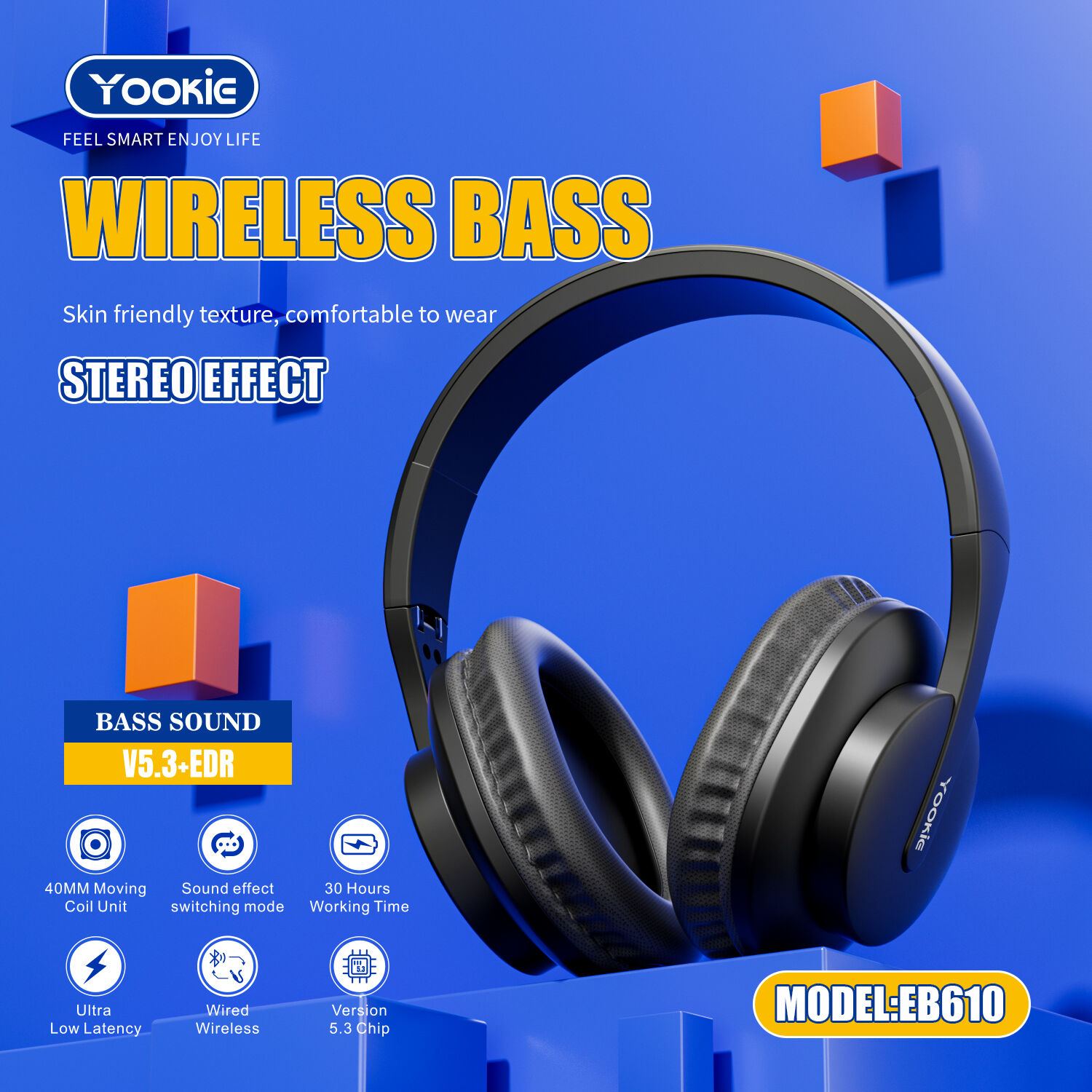 Buy Wholesale China Yookie Wireless Headphones Over-ear Bluetooth ...