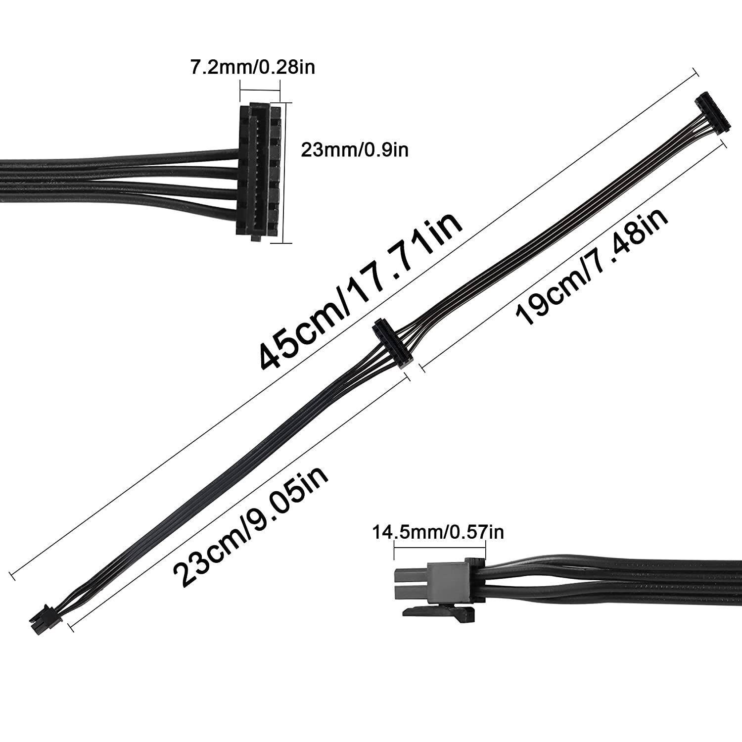 Buy Wholesale China Mini 4-pin To 2x Right Angle Sata Hard Drive Cable ...