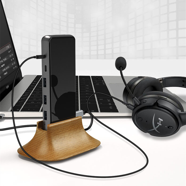 12 In 1 Hub Desktop Vertical Docking Station 12 In 1 Usb C Hub Laptop ...