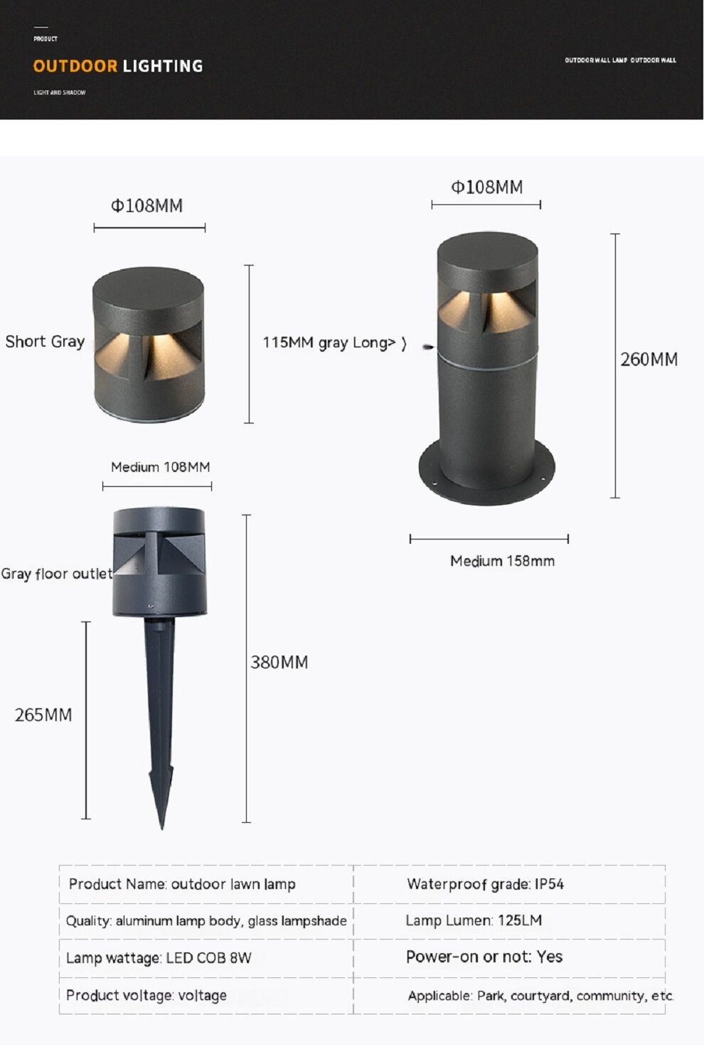 Buy Wholesale China Led Lights Outdoor Waterproof Column Lights ...