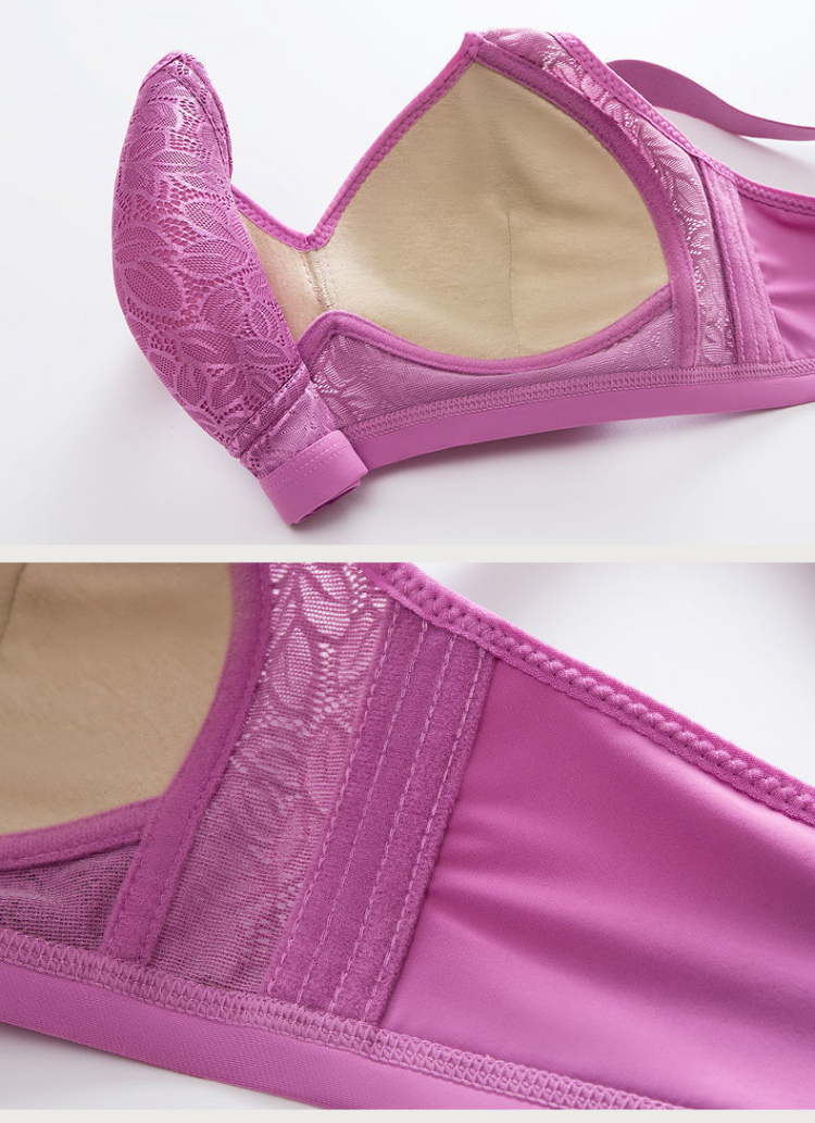 Plus Size Trim Lace Bras For Women Embroidered D Cup Underwear Non ...