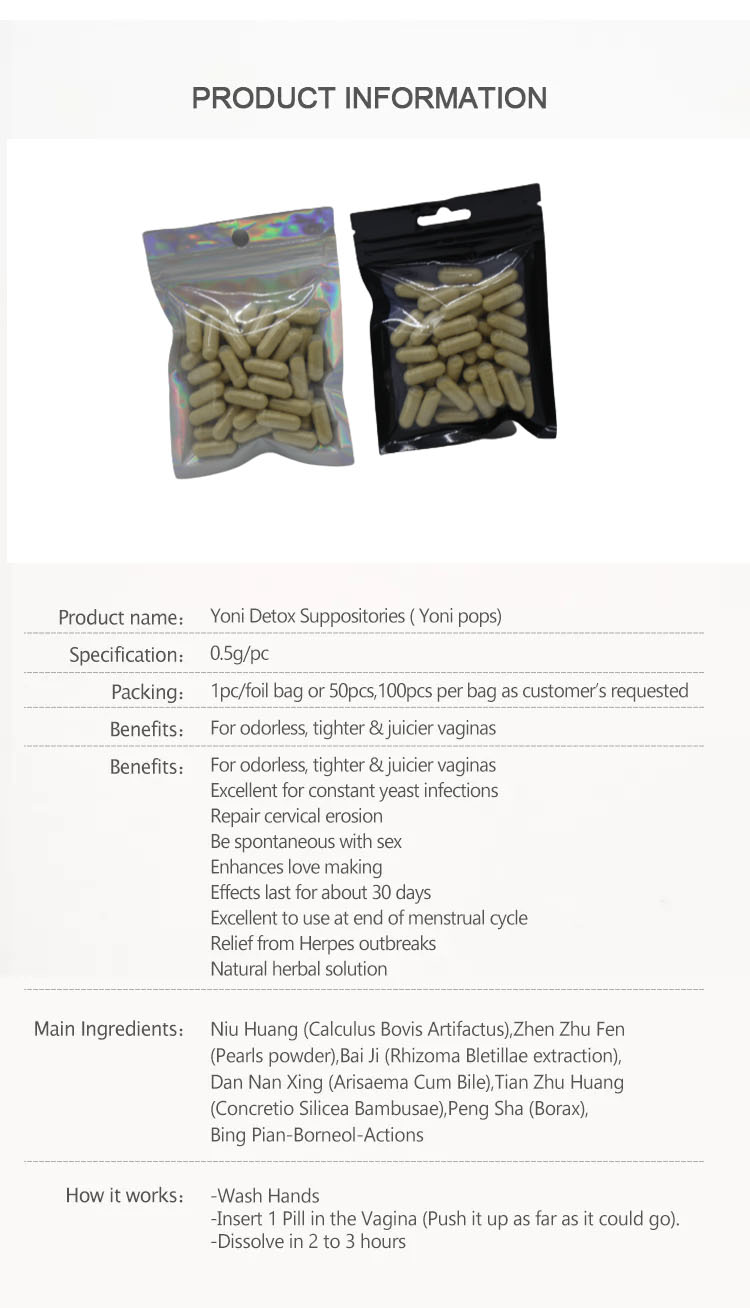 Female Vaginal Care Private Label Boric Suppositories Vagina Yoni Pops ...