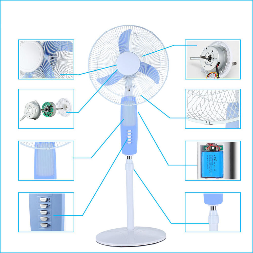 Customized Solar Electric Fan With Solar Panel Camping Portable Solar ...