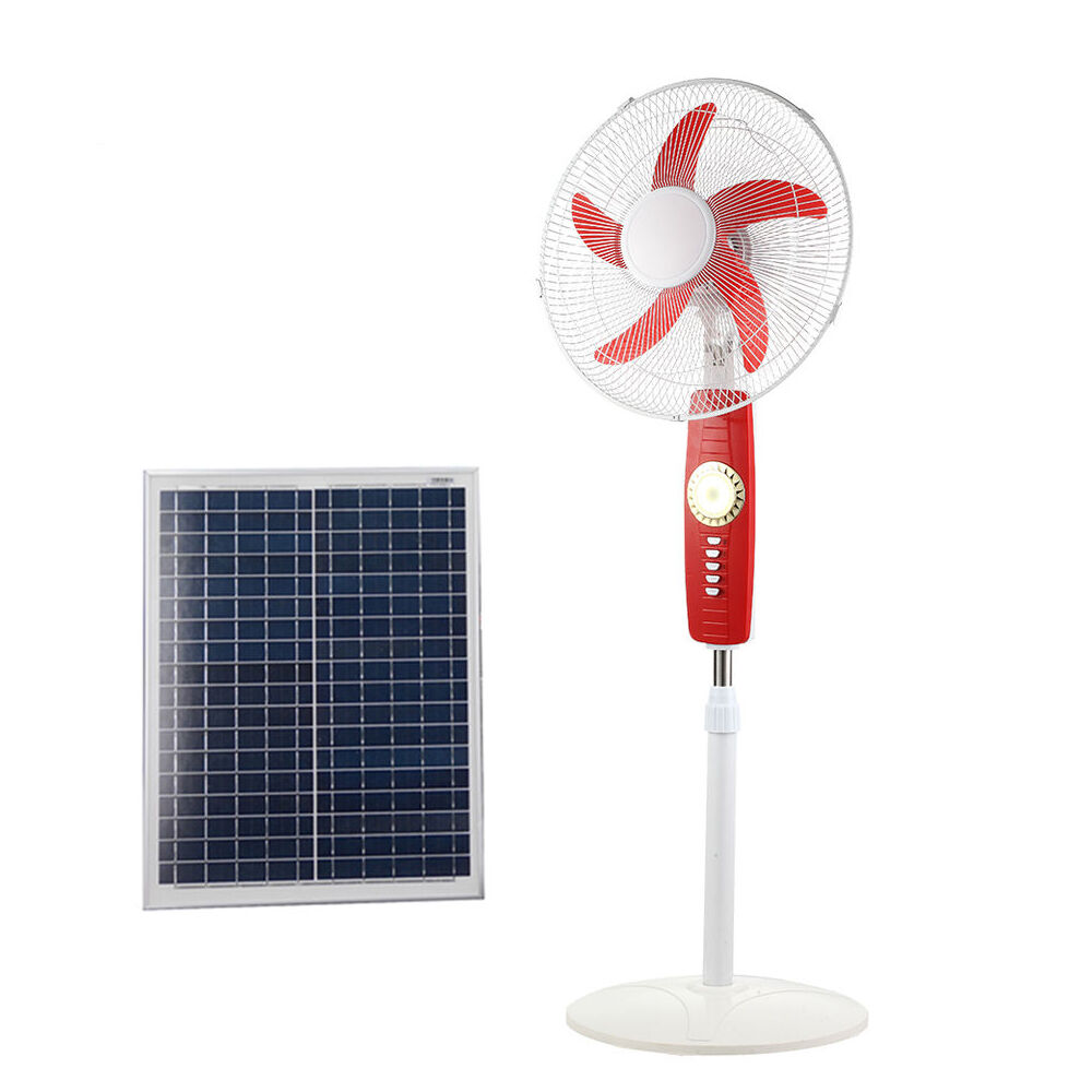 Customized Solar Electric Fan With Solar Panel Camping Portable Solar ...
