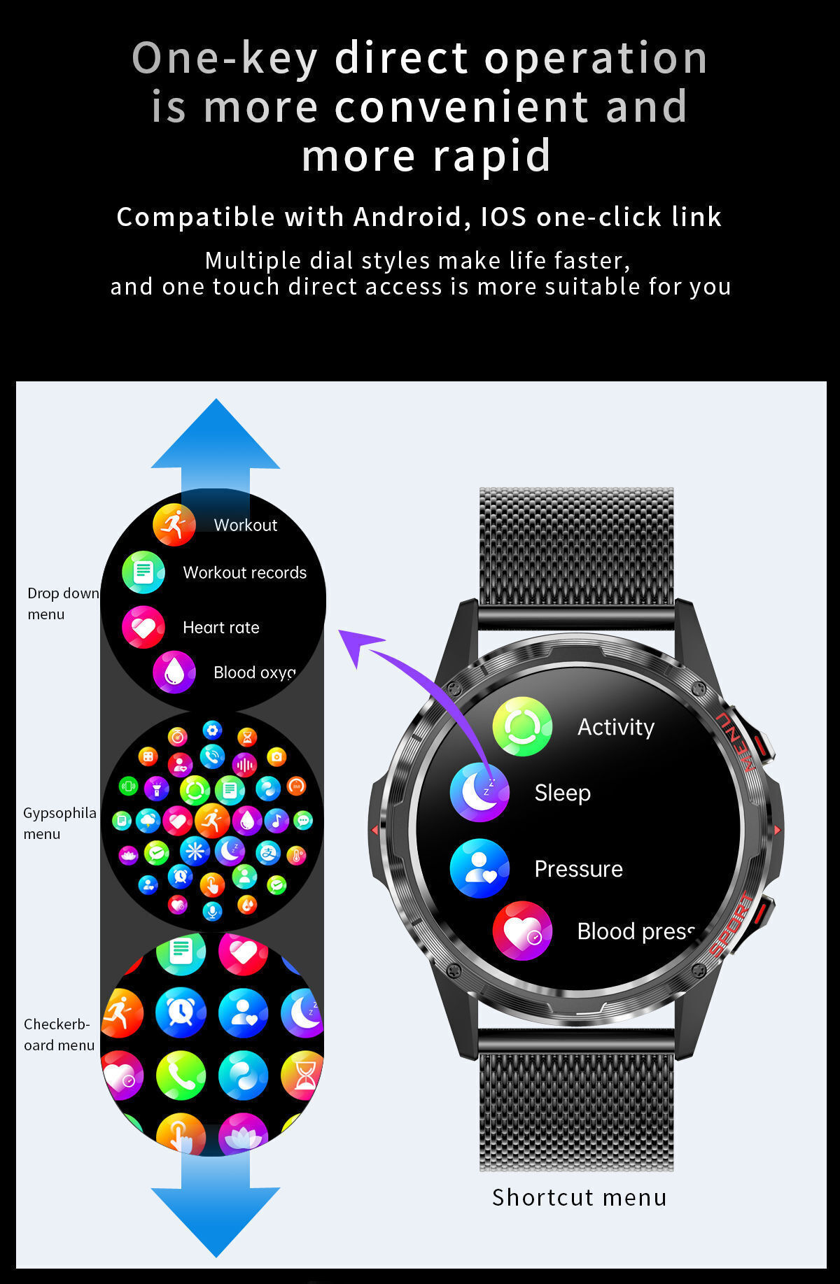 Buy Wholesale China Lexqi H70 Smart Watch Smart Bracelet Ce Rohs Smart ...