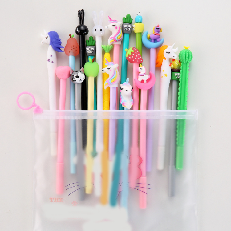 New Star Cute Plastic Kawaii Cartoon Gel Pen 20pcs Promotional Birthday ...