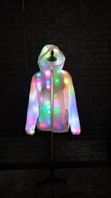 Custom Luminous Performance Led Light Dance Costume Glowing Hoodie ...