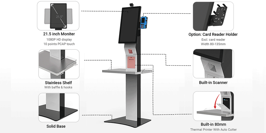 Buy Wholesale China 21.5 Inch Self Payment Kiosk All-in-one Automated ...