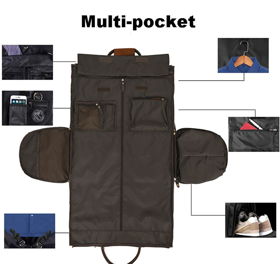 Buy Wholesale China Carry On Men Genuine Leather Convertible Garment ...