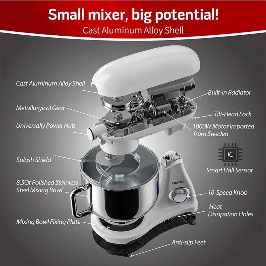 Buy Wholesale China Eap Kitchen Planetary Mixers Oem 6.5l 7l 8l Sus304 Bowl Food Processor ...