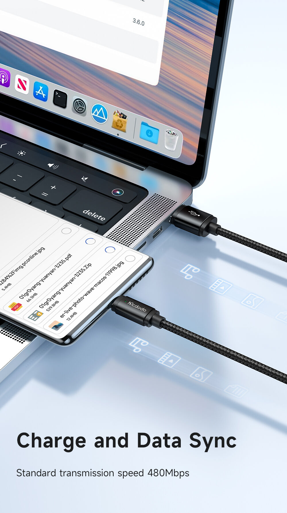 Buy Wholesale China Mcdodo Usb Cable 120w 1.5m 3ft Cabo Usb Tipo Pd3.0 ...