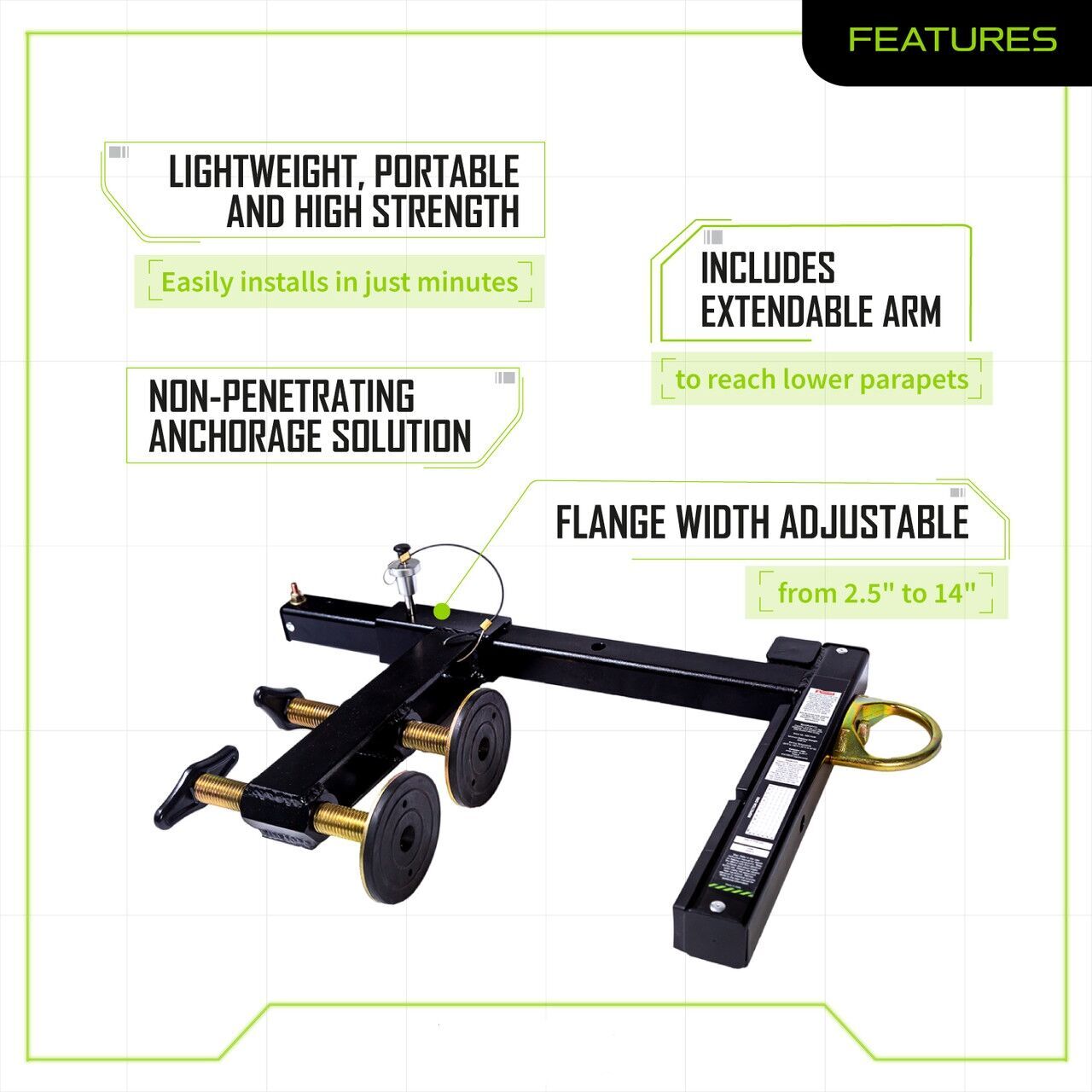 Buy Wholesale China Davit Arms Fall Arrest Parapet Anchor With Extended ...