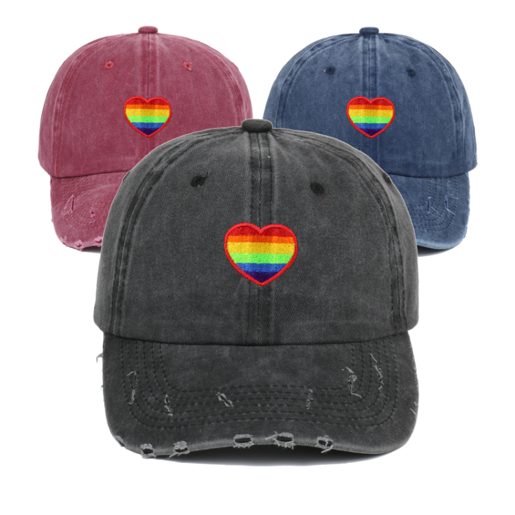 Buy Wholesale China Custom Logo Washed Sports Lgbt Hat Accessories ...