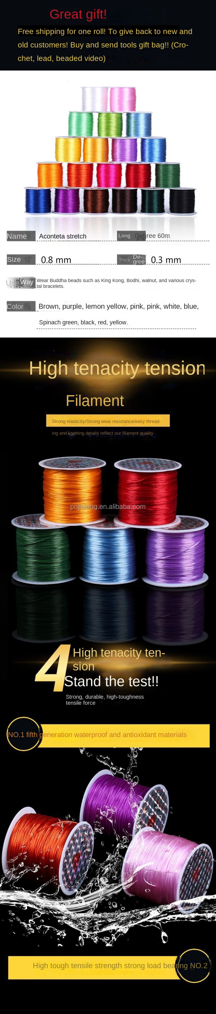 Buy China Wholesale 100m/roll Plastic Crystal Diy Beading Stretch Cords ...