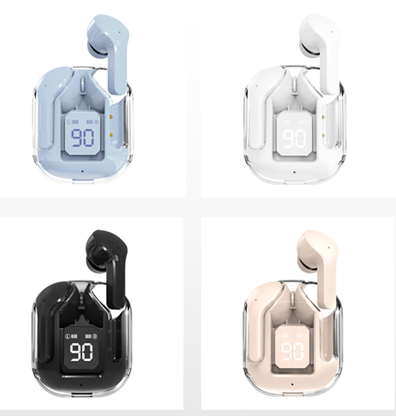 Buy Wholesale China In-ear Earphones Beautiful Transparent Led Digital ...