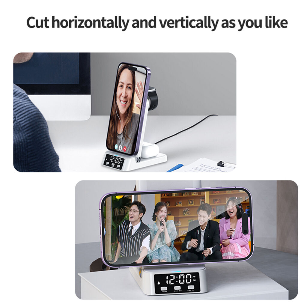 Ce Rohs Fcc Qi 4 In 1 Foldable 15w Wireless Charging Station Charger ...