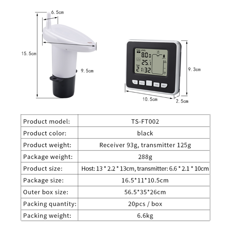 Multifunctional Ultrasonic Electronic Water Tank Level With Temperature ...
