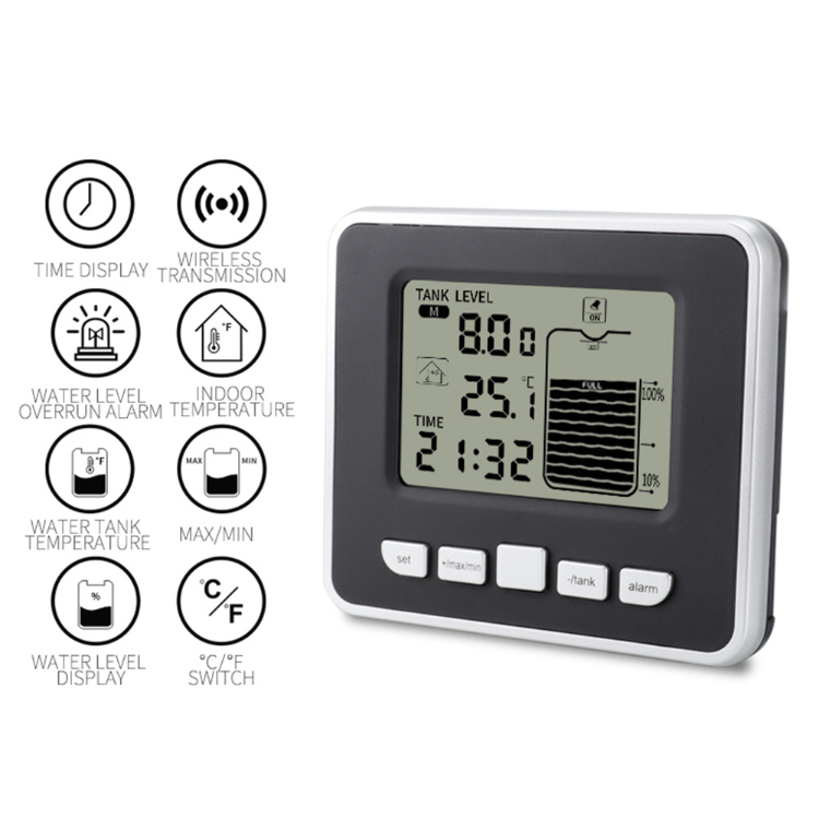 Multifunctional Ultrasonic Electronic Water Tank Level With Temperature ...